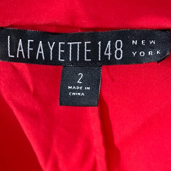 Lafayette 148 New York | Dresses | Lafayette 48 Red Dress | Poshmark